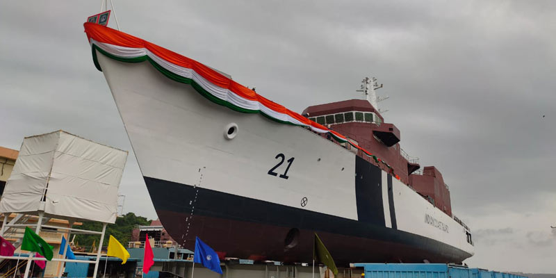 Coast Guard’s offshore patrol vessel Sarthak launched | coast guard ...