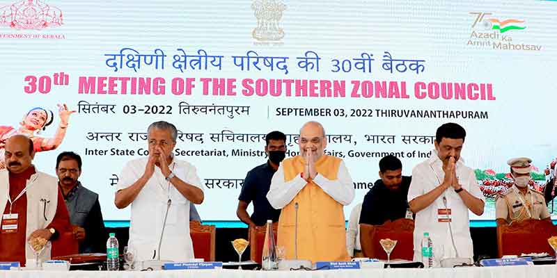Amit Shah chairs 30th Southern Zonal Council meeting | tamil nadu ...