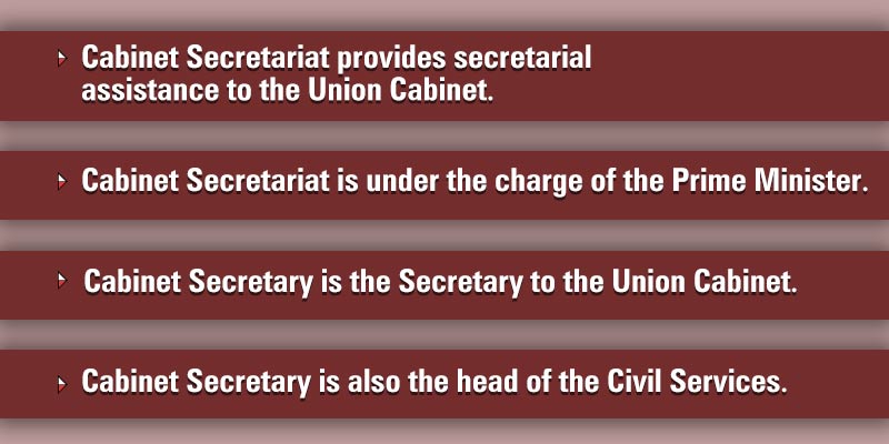 What is the role of Cabinet Secretariat? | PMO | union cabinet