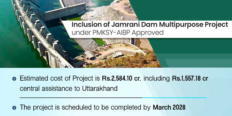 Govt includes Jamrani Dam project under PMKSY-AIBP